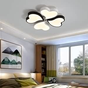WANGLL LED Flower Ceiling Light Fixture, 24W Modern Flush Mount Acrylic ...