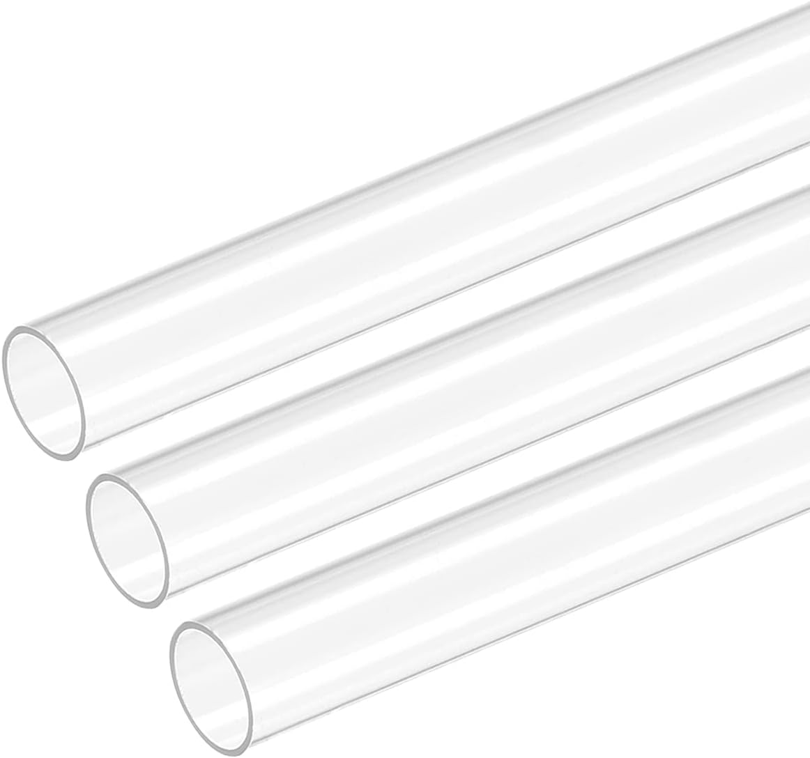 Amazon | uxcell プラスチックパイプ 硬質ポリカーボネート ラウンドチューブ 11 mm内径 12 mm外径 150 mm高さ ...