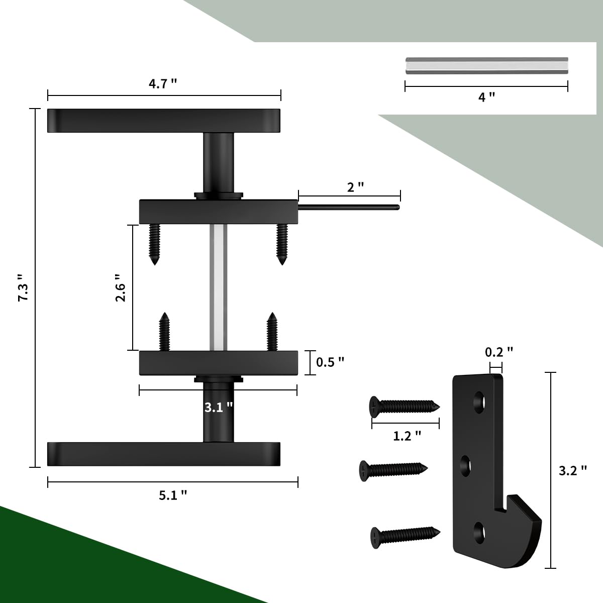 Snapklik.com : Double Side Gate Latch, Heavy Duty Swinging Door Latch ...