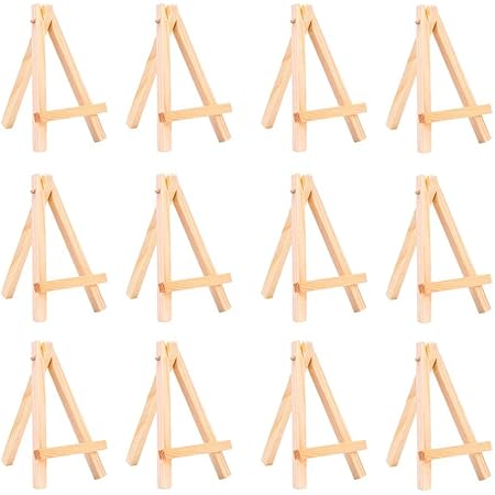 Amazon.com: Twdrer 30 Pack 5" Mini Wood Display Easel,Natural Wood ...