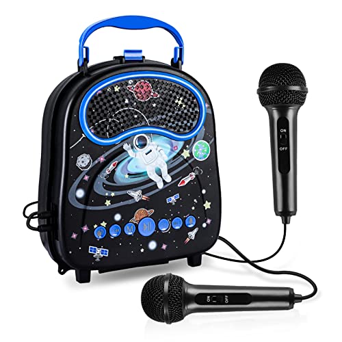 COUBAGUAI Kids Karaoke Machine for Boys Girls with 2 Microphone ...