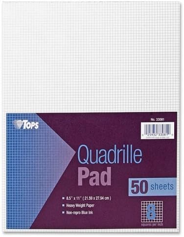 Amazon.com : Ampad Cross-section Quadrille Pads - 40 Sheet - 20 lb ...