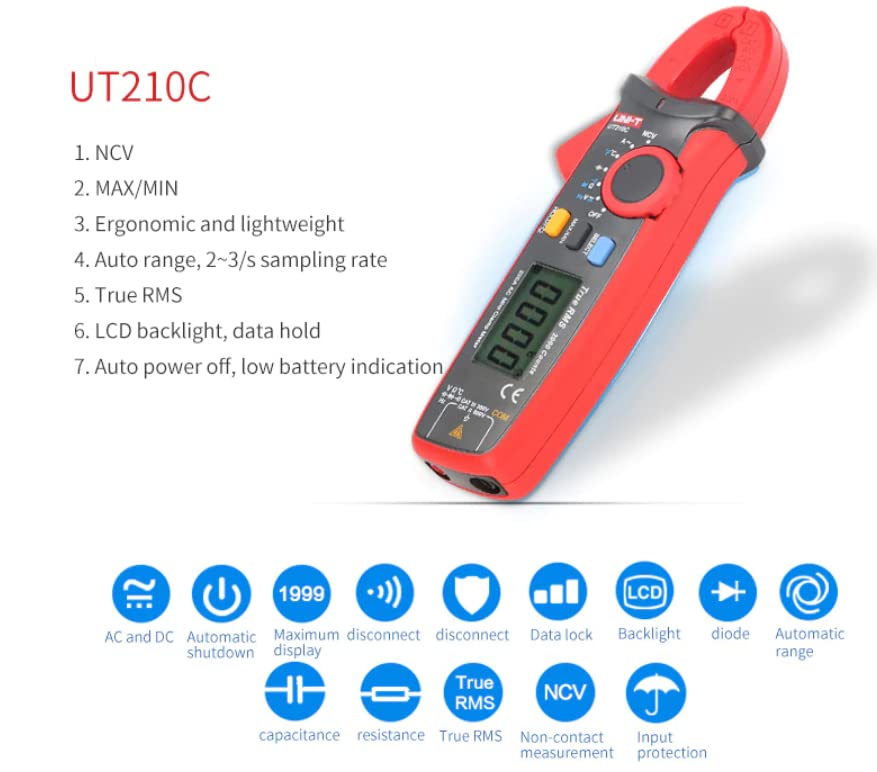 Snapklik.com : UNI-T Digital Clamp Meter UNI-T UT210A/B/C/UT210D/UT210E ...