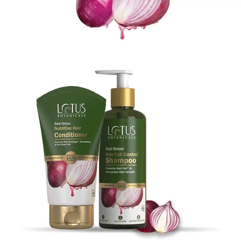 Lotus Botanicals Red Onion Hair Fall Control Shampoo 300ml with Red ...