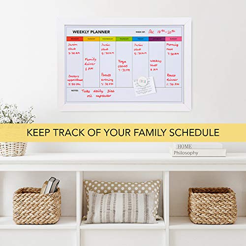 Snapklik.com : Weekly Dry Erase Board For Wall 17in X 12in Weekly ...