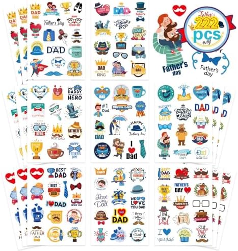 Amazon.com: Father's Day Stickers Best Dad Stickers for Kids Envelope ...