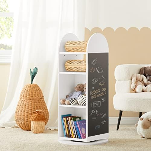 Amazon.com: Haotian KMB64-W, Rotating Children Kid's Bookcase with ...