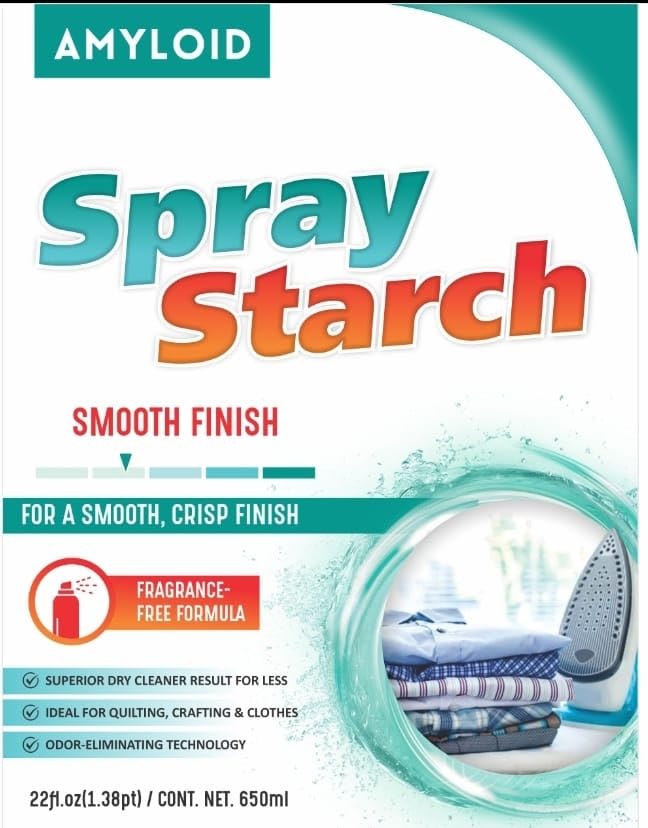 Amyloid Fabric Starch & Easy Iron Spray |Winkle Free -Stiffing |Crisp ...