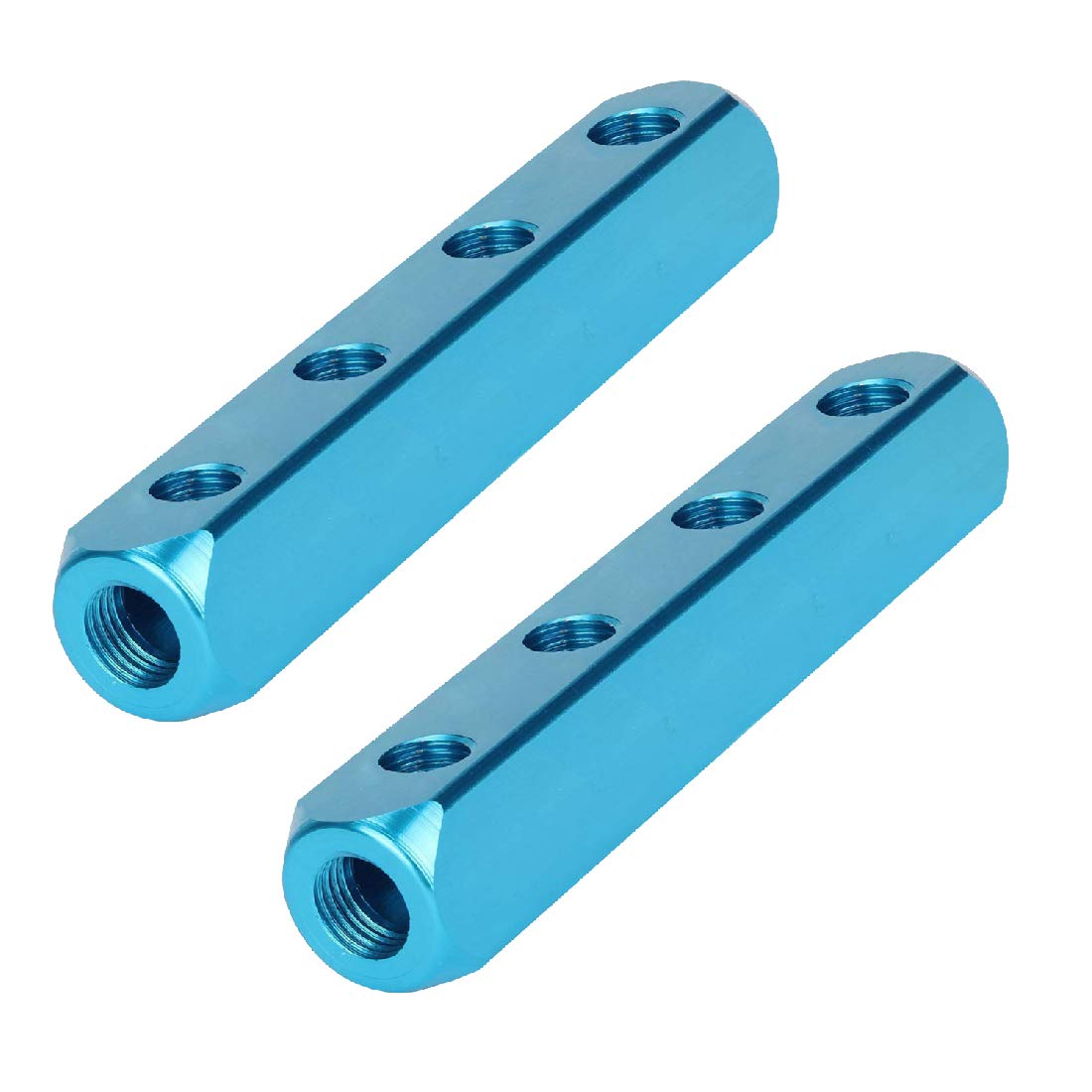 Snapklik.com : Beduan 1/4" 4 Way 7 Port Aluminum Air Hose Inline ...