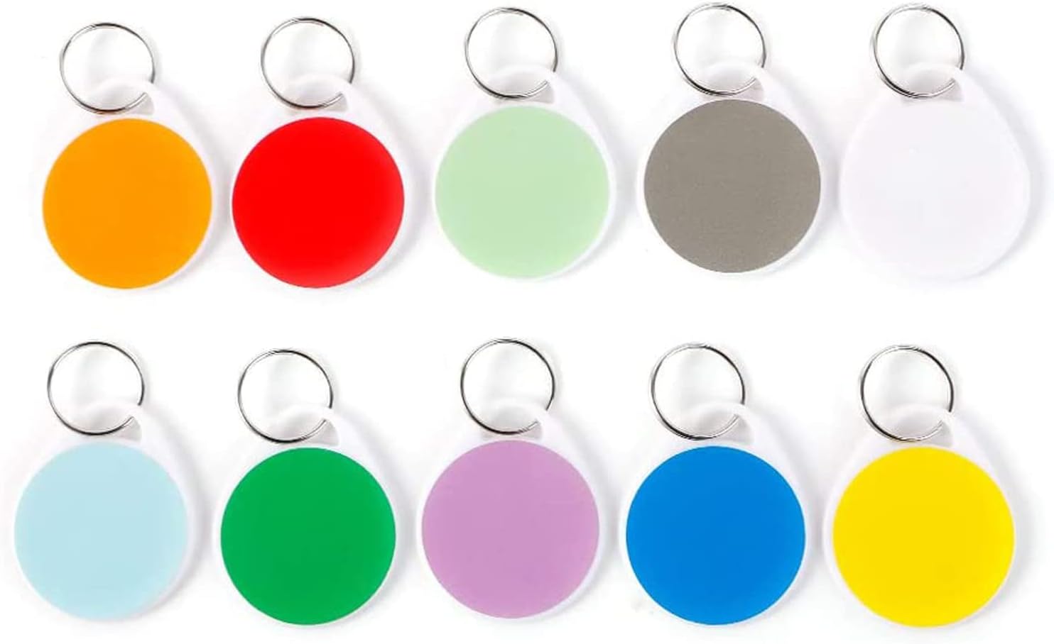 Buy 50 Pack Plastic Key Tags With Split Ring White Key Tags Writable
