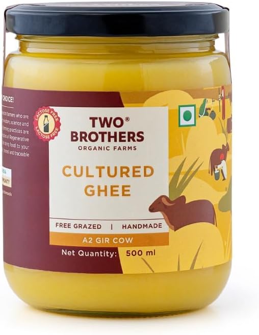 Two Brothers Organic Farms Pure A2 Cultured Ghee 500 Ml | Desertcart ...
