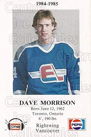 Amazon.com: (CI) Dave Morrison Hockey Card 1984-85 Fredericton Express ...