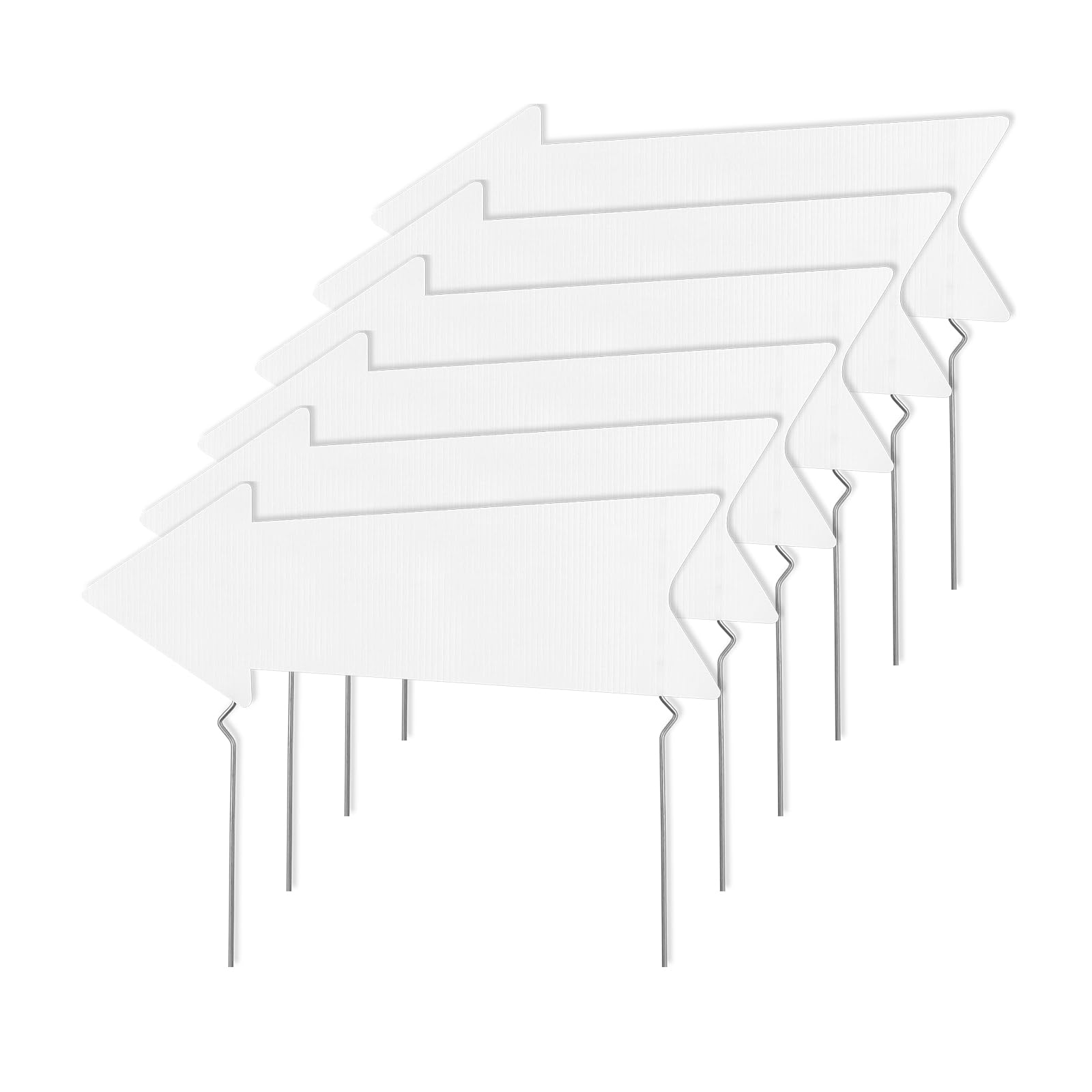 Blank Arrow Signs with Stakes 17 × 6 Inch Corrugated Plastic Wedding ...