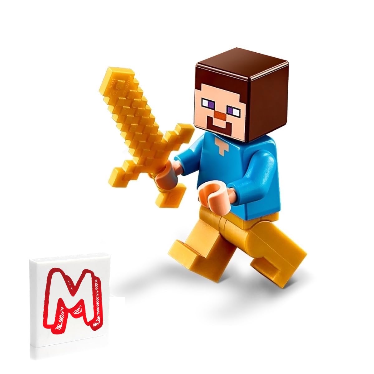 Amazon.com: LEGO Minecraft Minifigure - Steve with Gold Legs, Gold ...