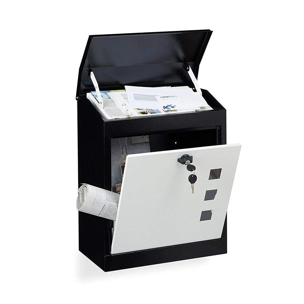 Rtyui Wall Mount Letterboxes Locking Mailbox For Large Parcels Package ...