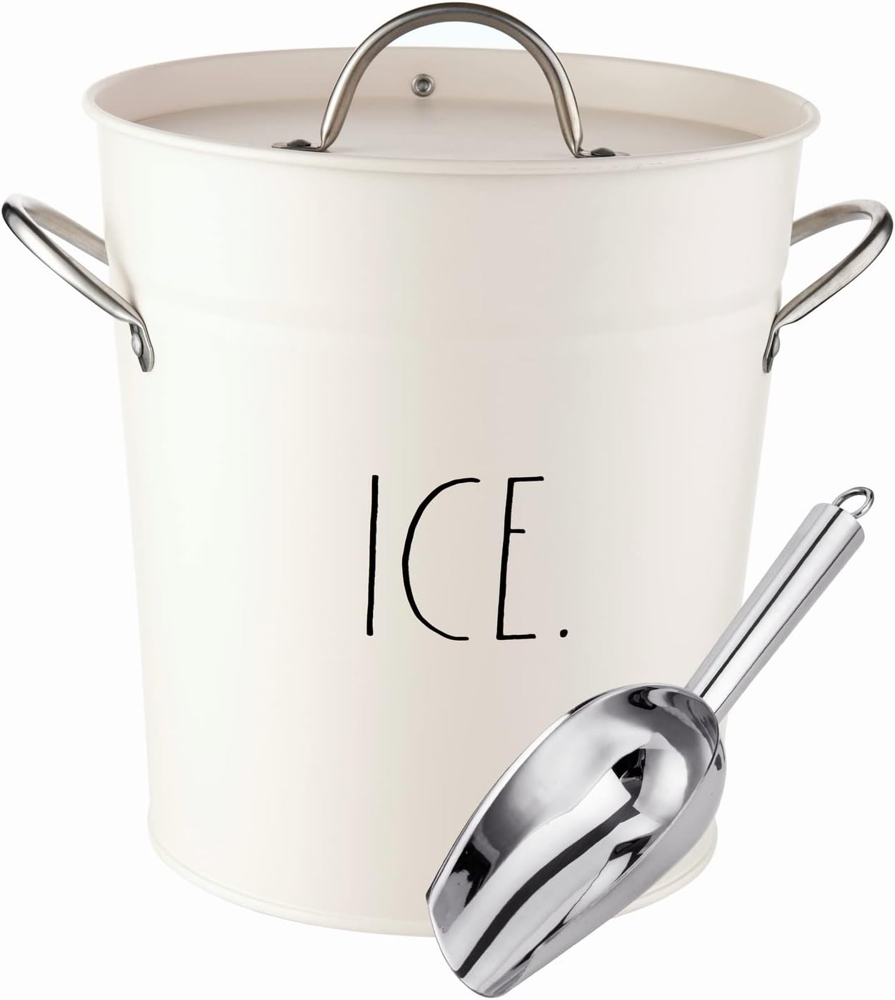 Amazon.com: T586 4L Silver Metal Galvanized Double Walled Ice Bucket ...