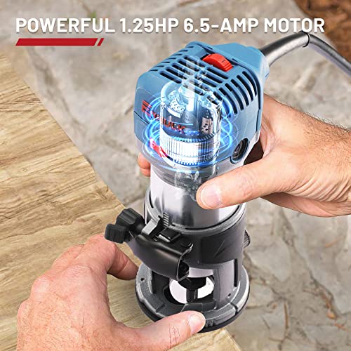 Snapklik.com : Wood Router Tool, Enhulk 6.5-AMP 125HP Compact Trim ...