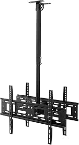 TV Ceiling Mount Adjustable Bracket,Fits Most 32-65" LCD,Dual Screen ...