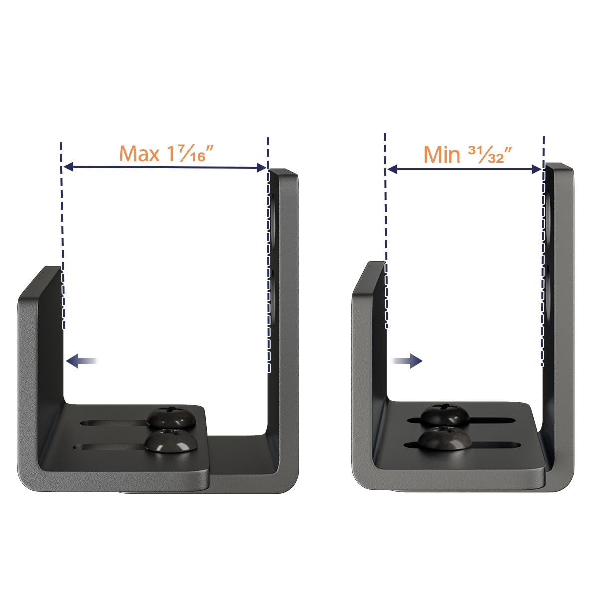 Snapklik.com : SMARTSTANDARD 2 Pack Adjustable U Shape Barn Door Floor ...