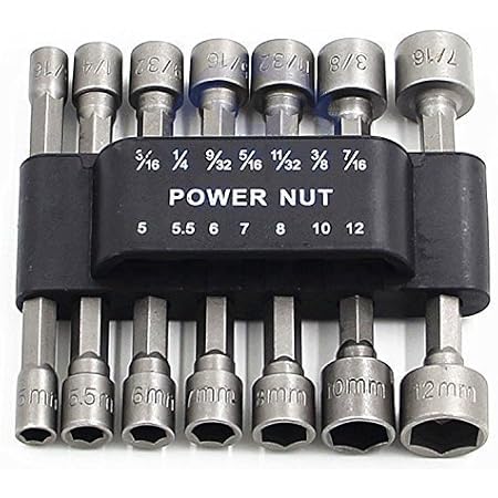 Amazon.com: 14 PCS Power Nut Driver Bit Set, Electronic 3/16" 1/4" 9/32 ...