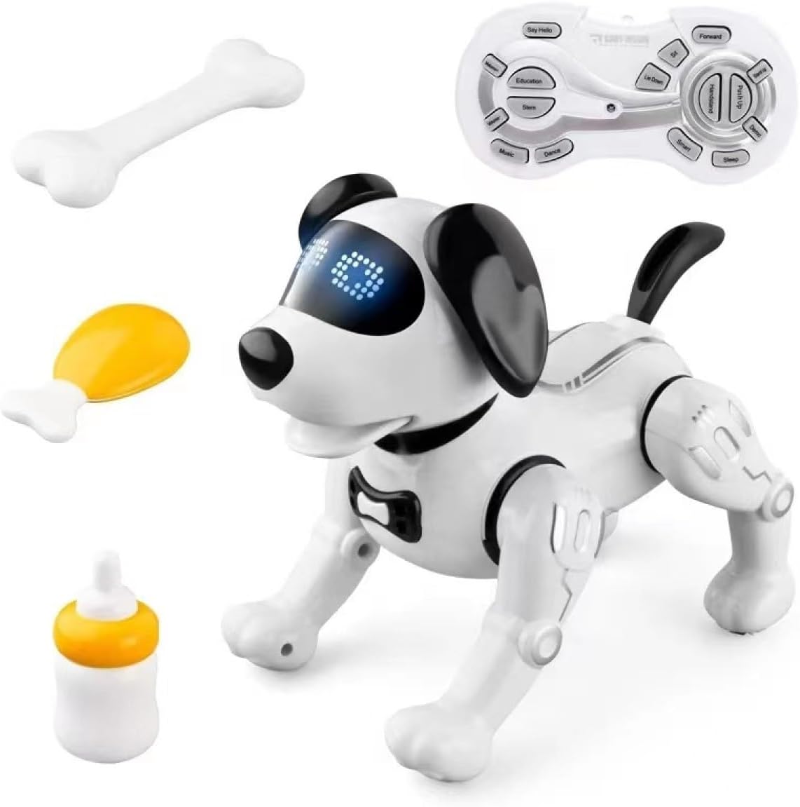 fisca Remote Control Dog, RC Robotic Stunt Puppy Toys Handstand Push-up ...