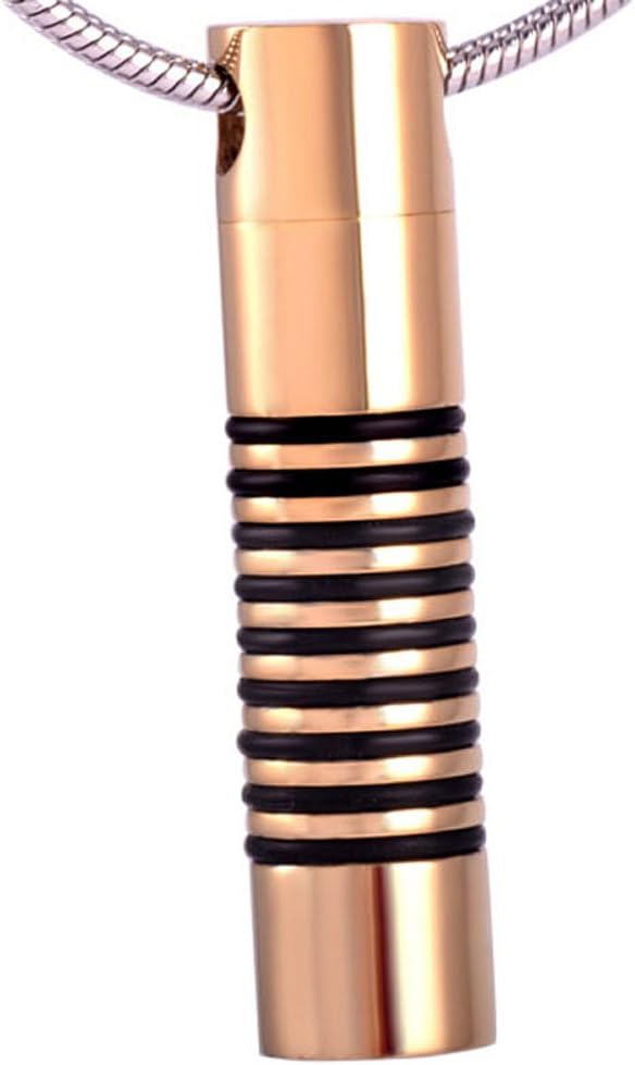Amazon.com: Oinsi Cylinder Memorial Urn Cremation Necklace Stainless ...