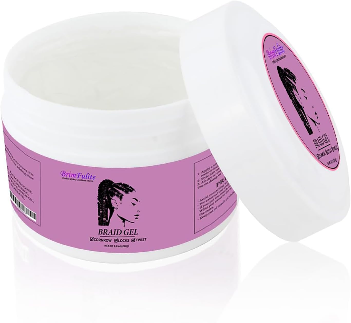 Amazon.com : 8.8OZ Strong Hold Braiding Gel for Twists, Locs, Cornrows ...