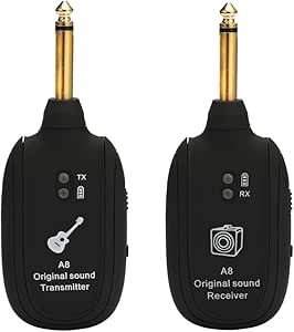Pegar, Romacci Conjunto receptor transmissor de guitarra sem fio A8 UHF 730 mhz 50 m para ...
