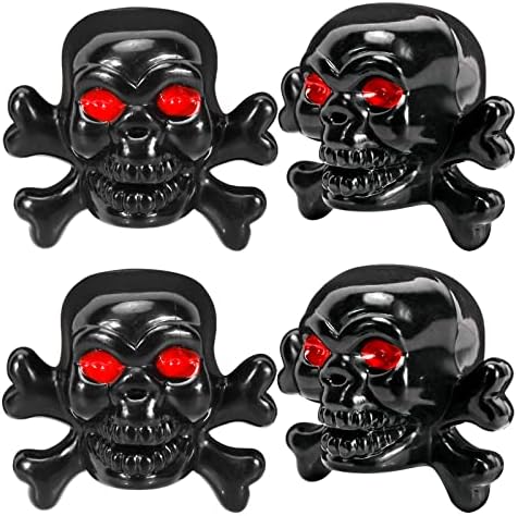 4Pack Tyre Valve Caps, Skull Styling Car Tire Stem Universal Tire Dust ...