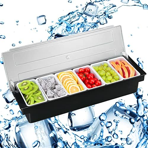 Amazon.com | TRBIDRBO 6 Compartment Fruit Veggie Condiment Caddy with ...