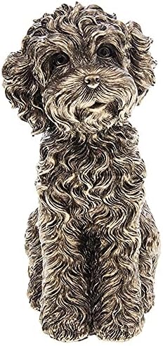 Prezents.com Large Cockapoo Dog Standing Cold Cast Bronze Resin ...