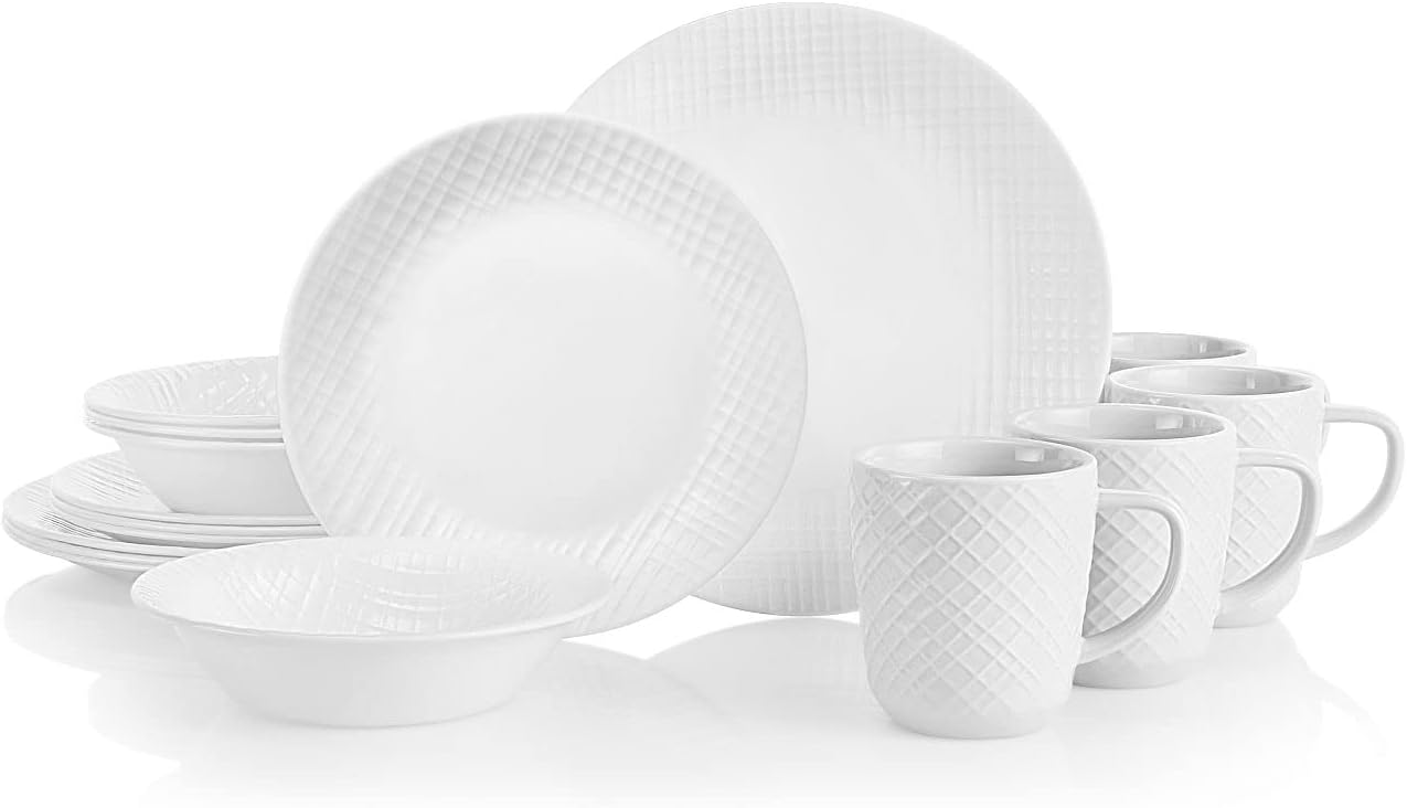 Amazon.com | Corelle Bella Faenza 18 Piece Dinnerware Set - White ...