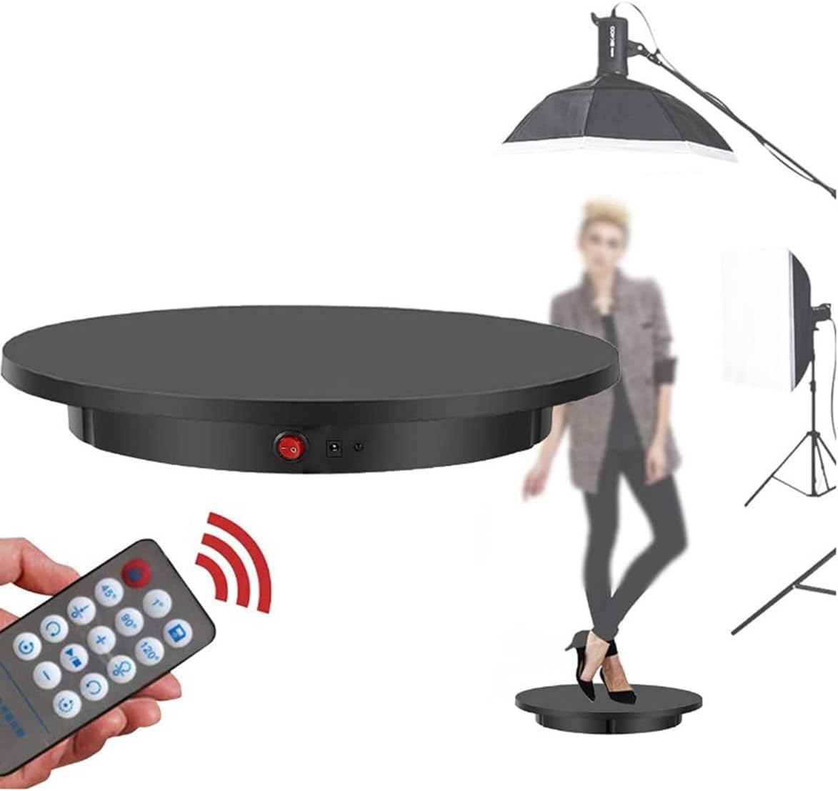 FENGSSLL Electric Motorized Rotating Turntable Display Stand with ...