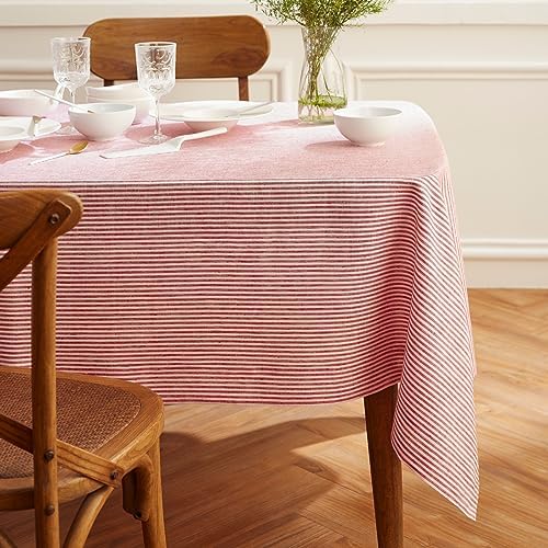 Amazon.com: Solino Home Linen Tablecloth 60 x 108 Inch - 100% Pure ...
