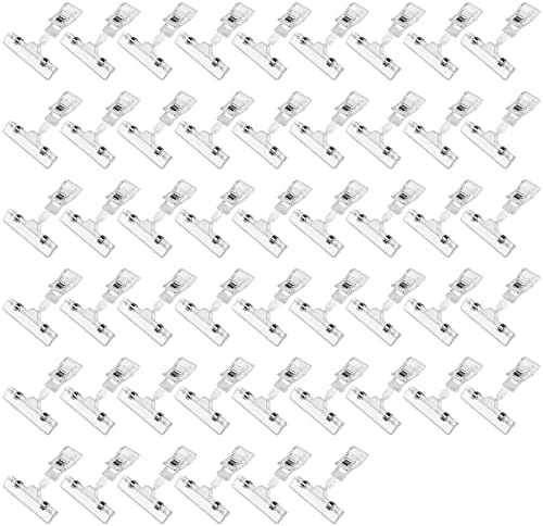 Amazon.com: Clear Sign Clips on Merchandise Display 50 Pack Plastic ...