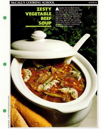 McCall's Cooking School Recipe Card: Soups 16 - Fresh Vegetable Soup ...