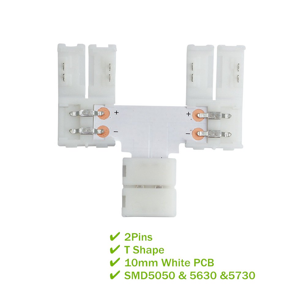 Snapklik.com : 10pcs Pack T Shape Solderless Snap Down 2Conductor LED ...
