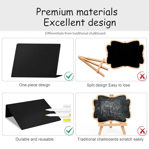 Snapklik.com : 12 Pcs 4x3 Mini Chalkboard Signs For Food, Reusable ...