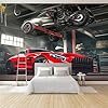 Amazon.com: Wallpaper Mural for Bedroom W158" x H110" Auto Repair Space ...