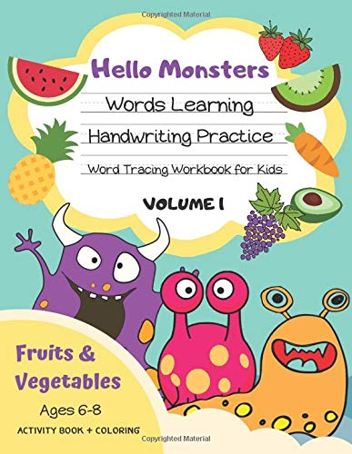 Hello Monsters Words Learning Handwriting Practice Word Tracing ...