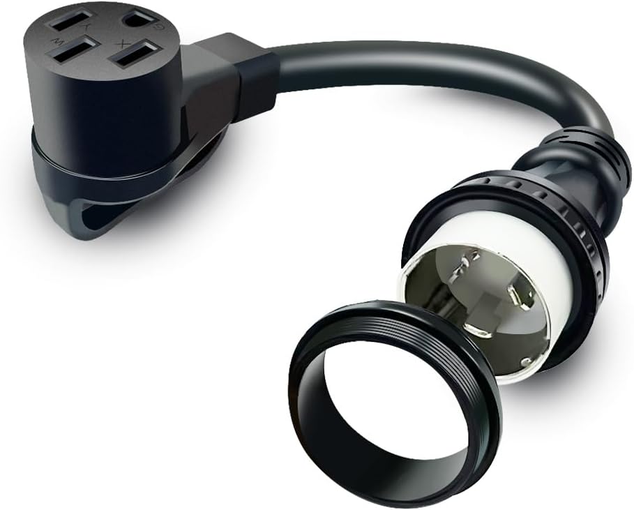 Amazon.com: 50A to RV & EV Power Adapter Cord NEMA SS2-50P to 14-50R ...