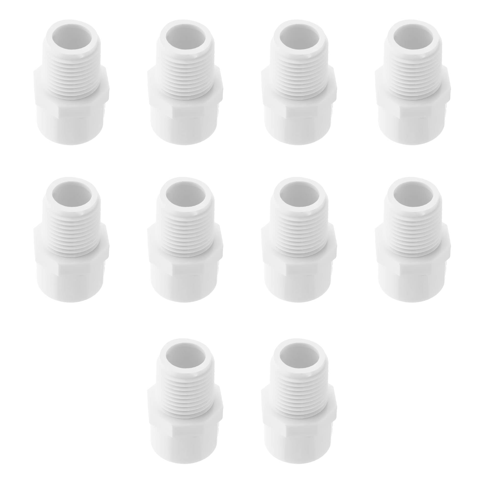 Amazon.com: 10 Pack PVC Male Adapter Pipe Fittings SAFYY PVC Hose ...