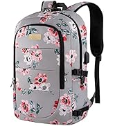VSNOON Laptop Backpack for Women,15.6 Inch Stylish Rucksack Wide Open ...