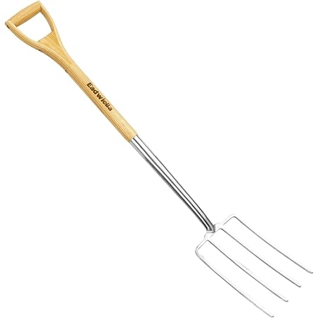 Amazon.com : Truper 30293 Spading Fork - 4 Tines, Wood & Steel D-Handle ...