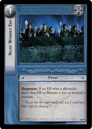 LOTR TCG TTT TWO TOWERS FOIL NIGHT WITHOUT END 4R79 at Amazon's ...
