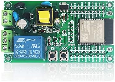 Generic ESP32 WiFi Relay Board, Single Relay, 4M Byte Flash, AC90-250V, Green, Normally Open ...