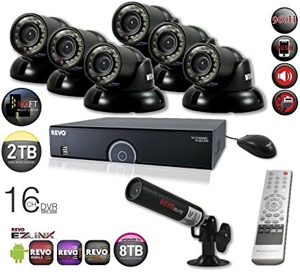 Amazon.com : Revo Security Camera & Video Surveillance System :6 Mini Turret + 1 Covet CCTV ...