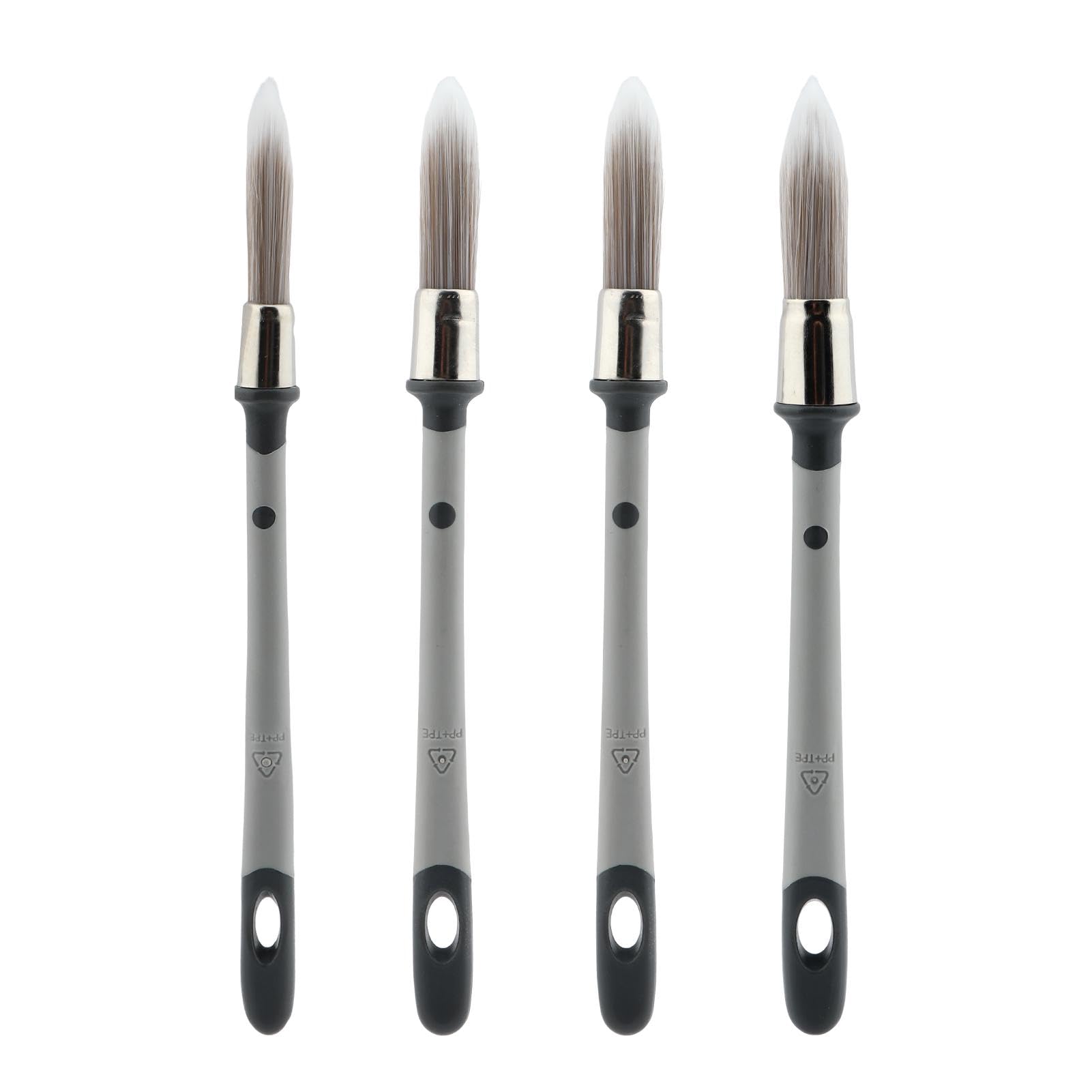 4pcs Small Paint Brush Set in Different Sizes Round Trim Painting Tool ...