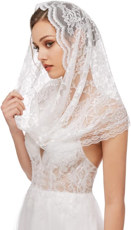 Nanchor Infinity Veils Lace Scarf Veil Head Covering Latin Mass ...