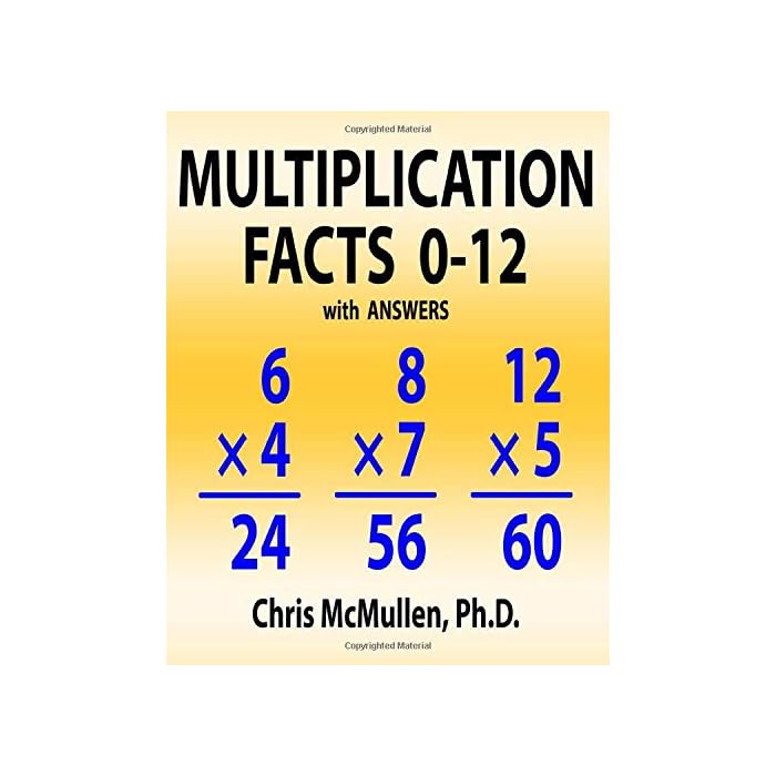 Buy Multiplication Facts 0-12 with Answers: Improve Your Math Fluency ...